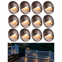 GKOplus 12-Pack LED Step Lights, 12-24V, 2W, Outdoor, Waterproof, Die ...