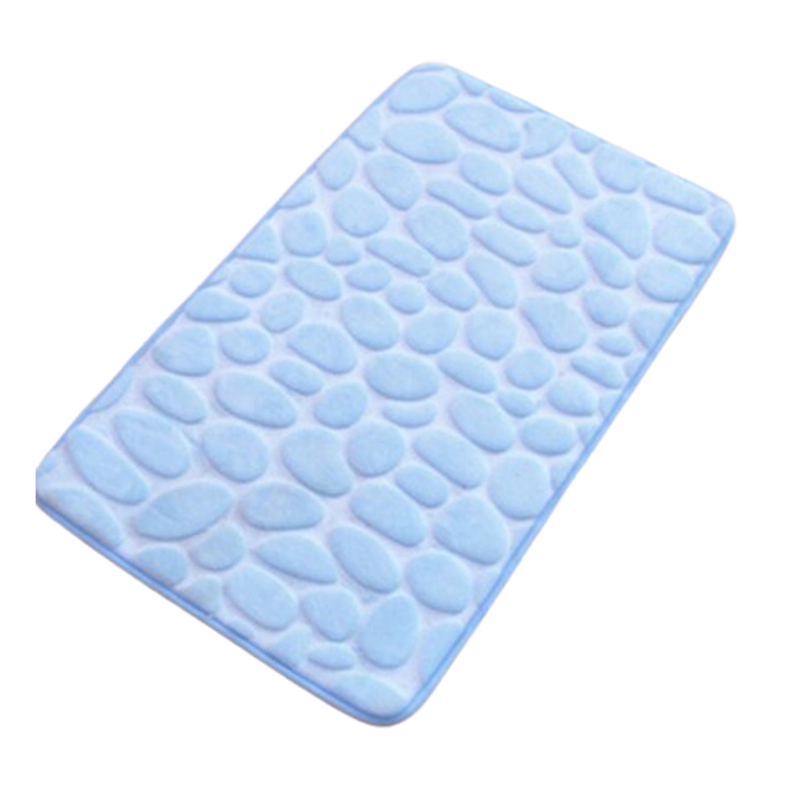 Memory Foam Bath Mat Cobblestone Embossed Bathroom Rug Super Water ...