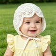 Baby Girls Boys Warm Knit HatBaby Girl Lace Christening Eyelet Bonnet ...