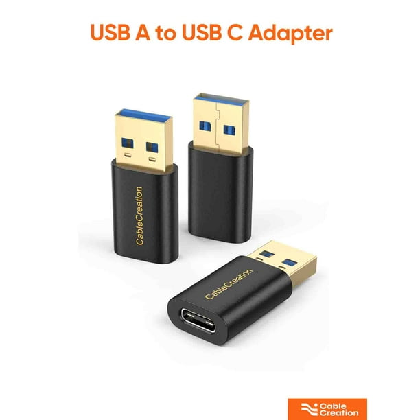 [Upgrade Version] 3-PACK USB 3.1 to USB-C Adapter, CableCreation USB A ...
