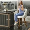 HomeZeer Swivel Counter Height Bar Stools Set of 4, 24 Inch Modern ...