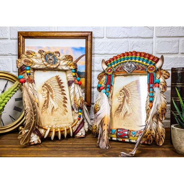 Pack of 2 Southwest Native Indian Wolf Dreamcatcher Wall Or Table ...