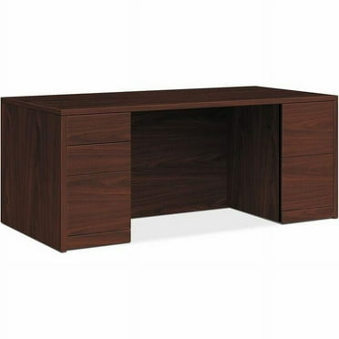 HON 10500 Series Double Pedestal Desk with Full Pedestals, 60" x 30" x ...