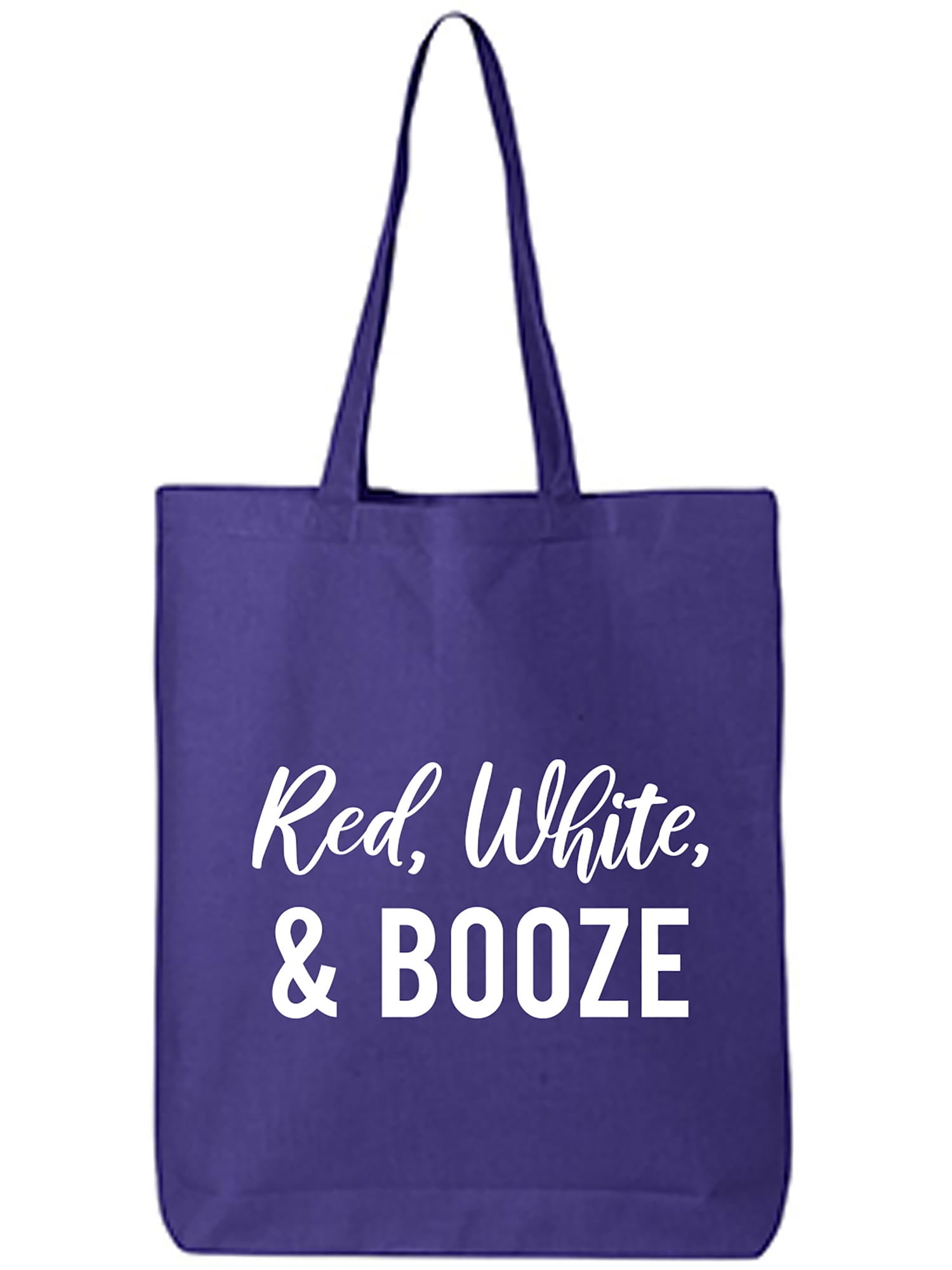 Red, White & Booze Cotton Canvas Tote Bag - Walmart.com