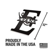 JASS GRAPHIX Evans 12" Black Aluminum Composite Monogrammed Sign Door ...