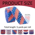 1 Roll Patriotic Wired Ribbon 2.36 Inch x 5 Yards, Red White Blue ...