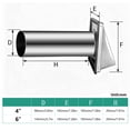 Stainless Steel Air Outlet Wall Ceiling Air Vent Waterproof Ducting ...