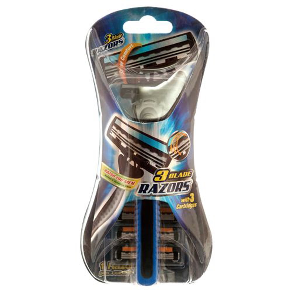 3 Blades With 1+3 Cartridge For Man With Lubricating Strip by Razor ...