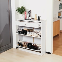 4D Concepts Deluxe Double Shoe Cabinet White Walmart