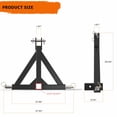 RVNI Tractor Attachments 3 Point 2" Receiver Trailer Hitch Drawbar ...