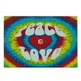 70s Party Cutting Board, Peace and Love Groovy Sixties Tie Dye Effect ...