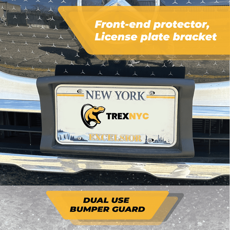 T Rex Grilles 2T30312 Automotive Bumper Covers Guards Heavy Duty License Plate Bumper Protector