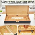 Upgraded Lockable Large Bamboo Knife Storage Box with Magnetic ...