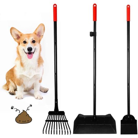 Expawlorer Dog Poop Rake And Scoop - 3 Pack Upgraded Metal Pooper ...