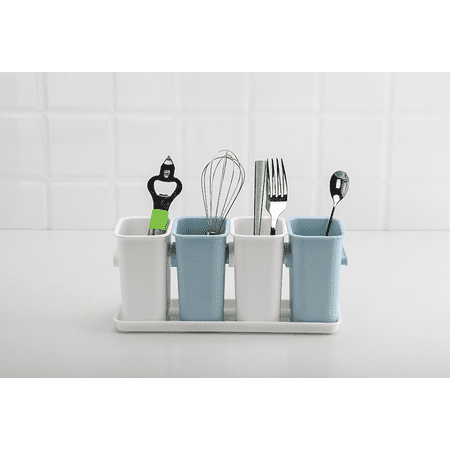 Flatware & Silverware Cutlery Holder Caddy Organizer for Countertop ...