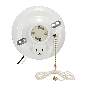 Satco Pull Chain w/Outlet GU24 CFL Receptacle - Walmart.com