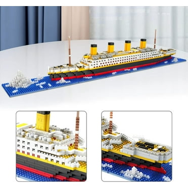 Titanic Ship Brick Set - Moving Titanic with LED Light Kit Included ...