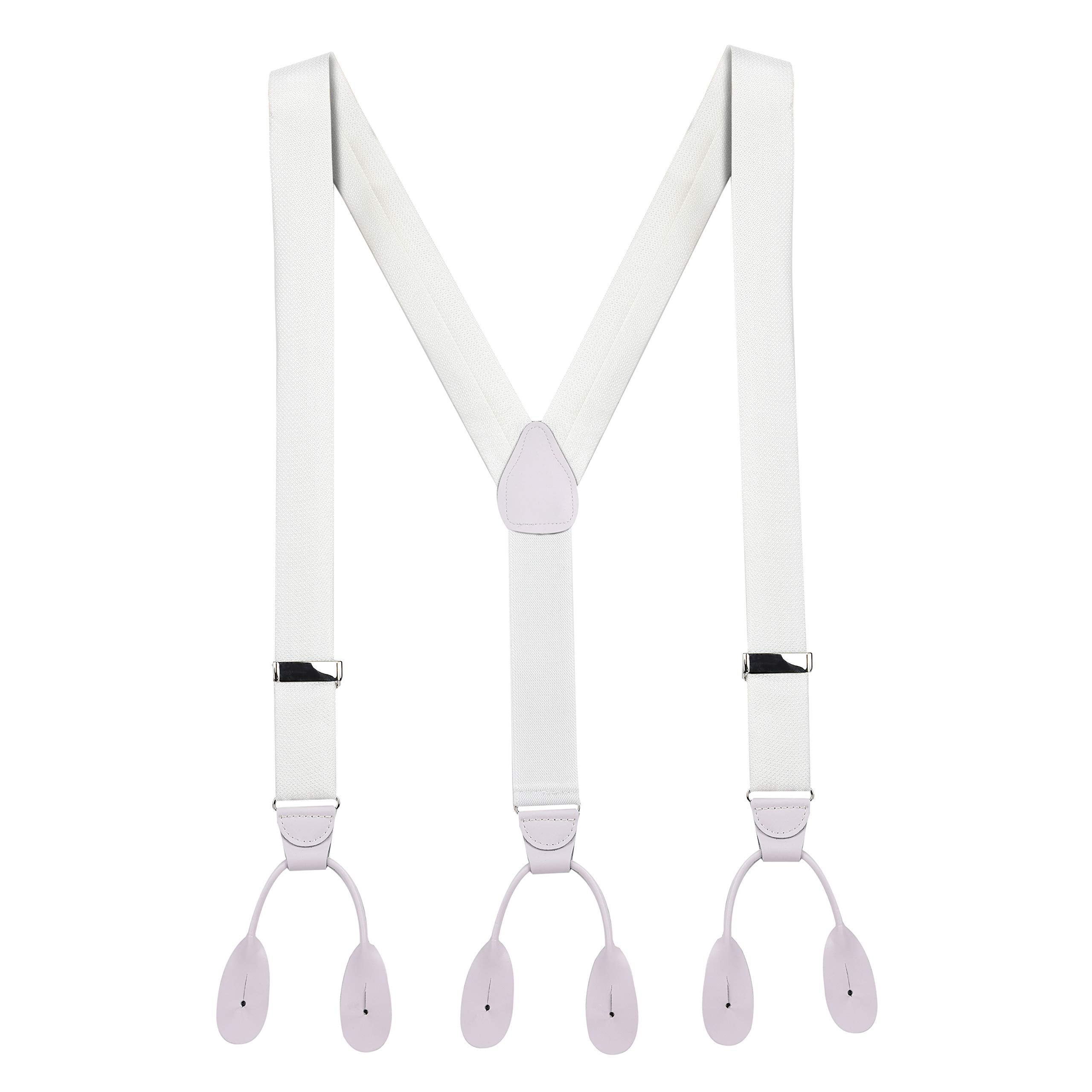 Hold'Em 100% Silk For Men Y - Back Fancy Suspender - White Basket Weave ...