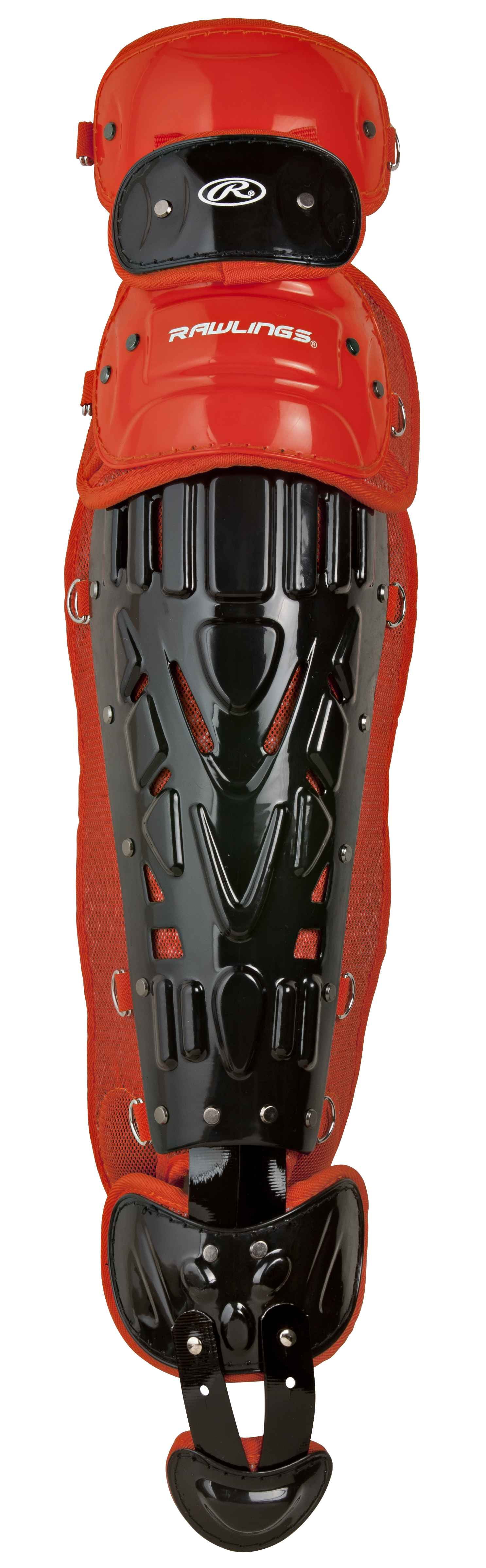 Rawlings Velo Baseball Adult Leg Guards | Black/Orange | Adult ...