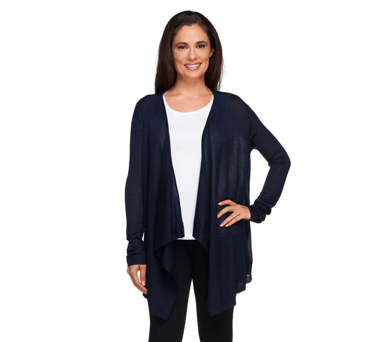 Susan Graver Sweater Knit Light Cascade Cardigan A257111 - Walmart.com