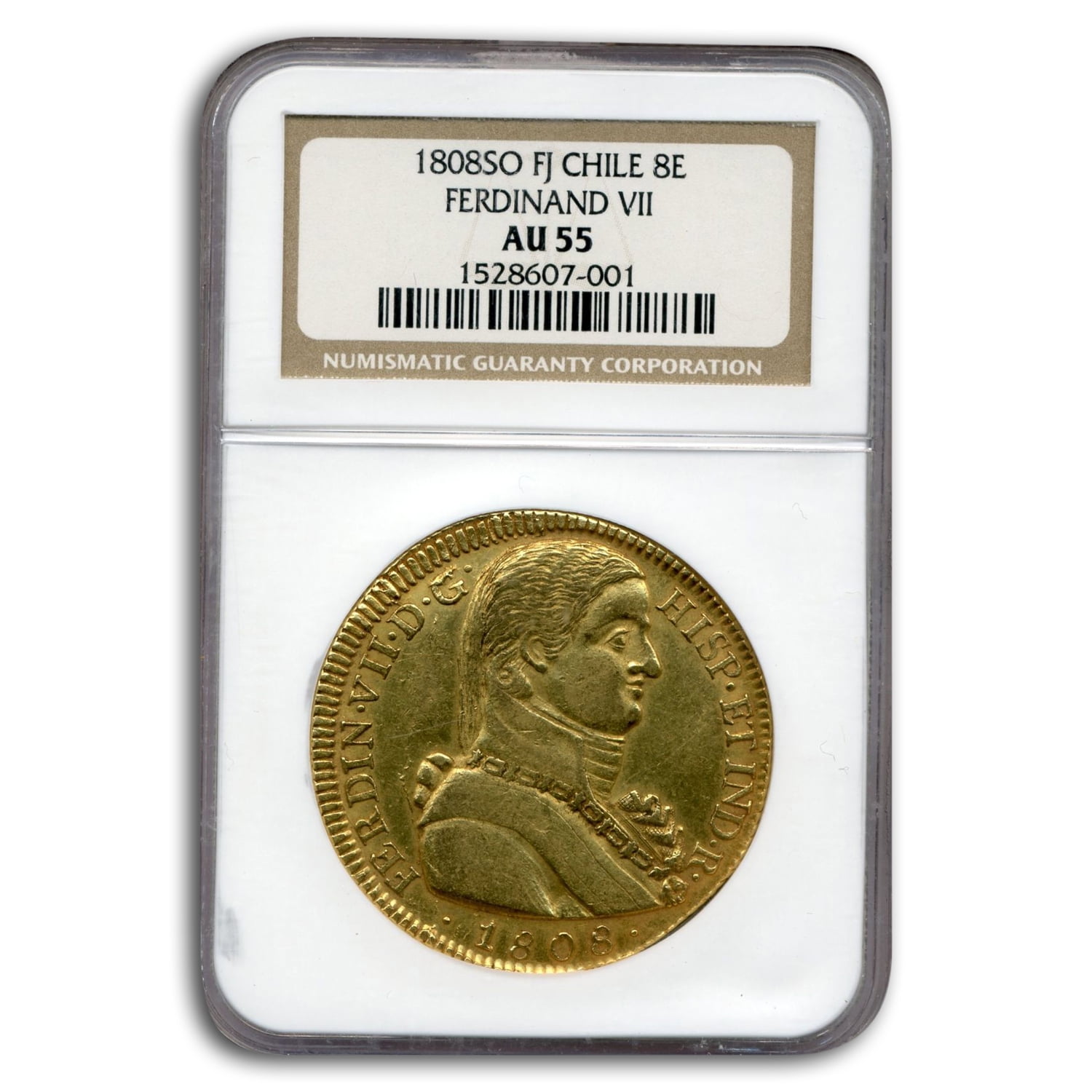 1808-So Chile Gold 8 Escudos Ferdinand VII AU-55 NGC - Walmart.com