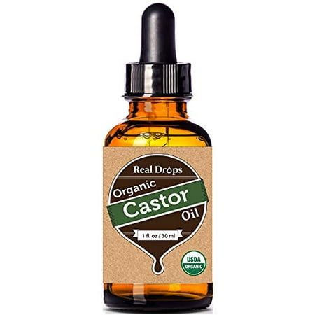 Real Drop Organic Pure Castor Oil - Cold pressed, USDA Certified Extra ...