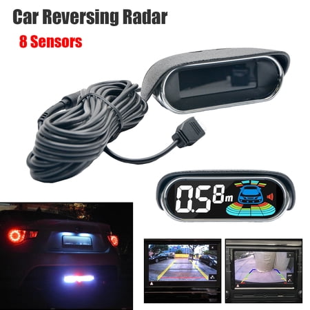 Top-Max Car Reversing Radar with 8 Sensors, Car Rear Front View ...