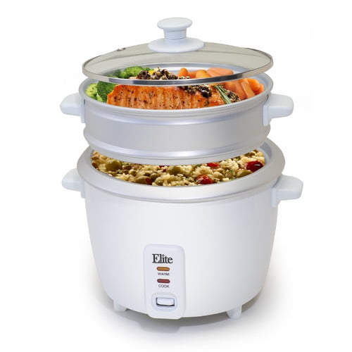 Elite Gourmet 8-Cup Rice Cooker with Steam Tray - Walmart.com