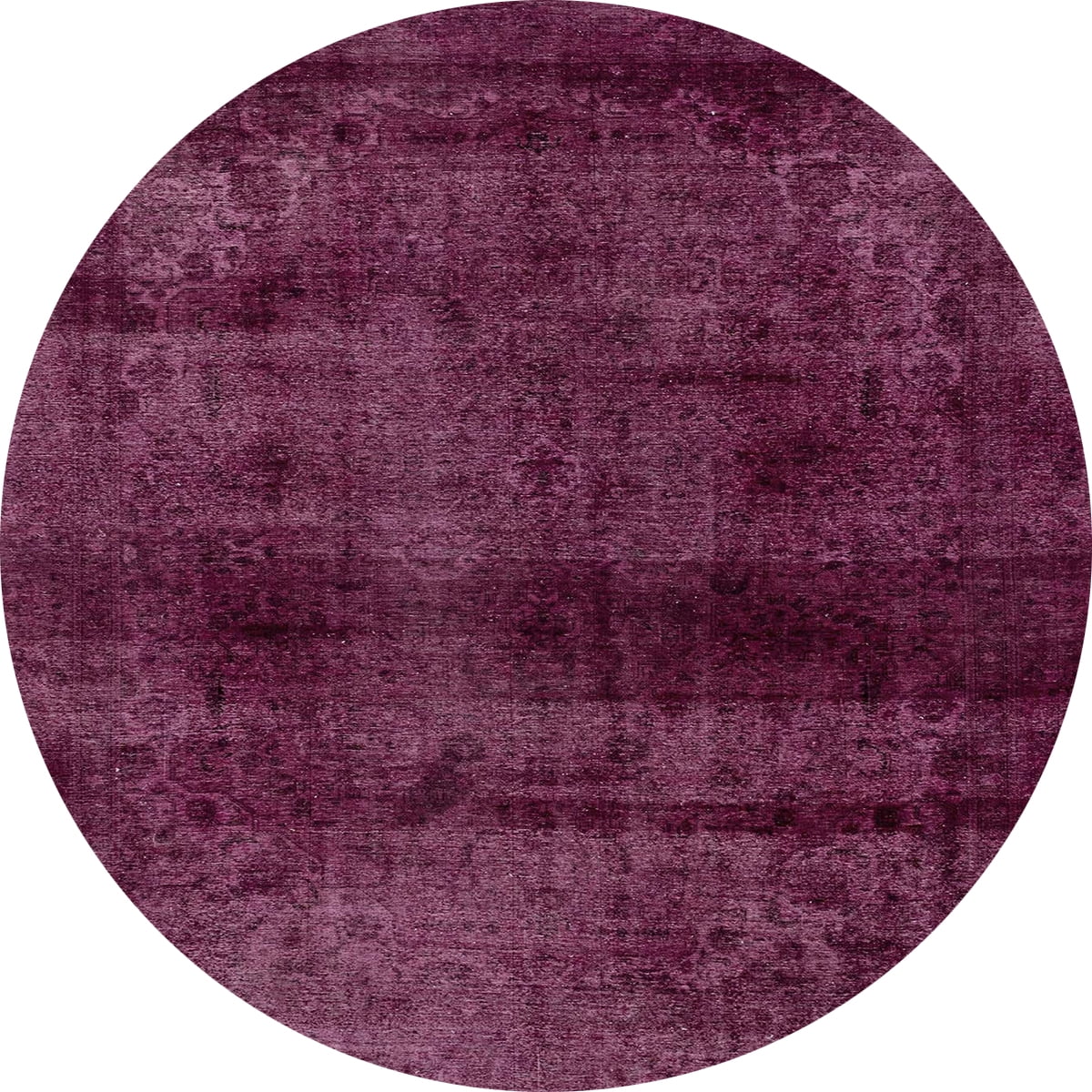 Ahgly Company Indoor Round Abstract Rogue Pink Abstract Area Rugs, 6 ...