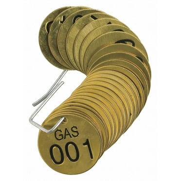 Brady Blank Tag,Brass,2in H,2in W,,PK25 23213 - Walmart.com