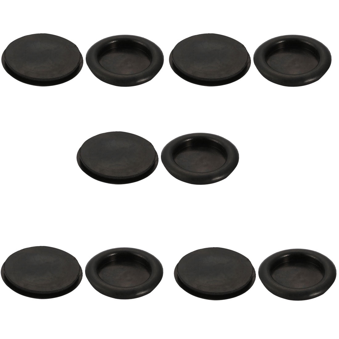 10pcs Wire Protective Grommets Black Rubber 40mm Dia Single Side ...