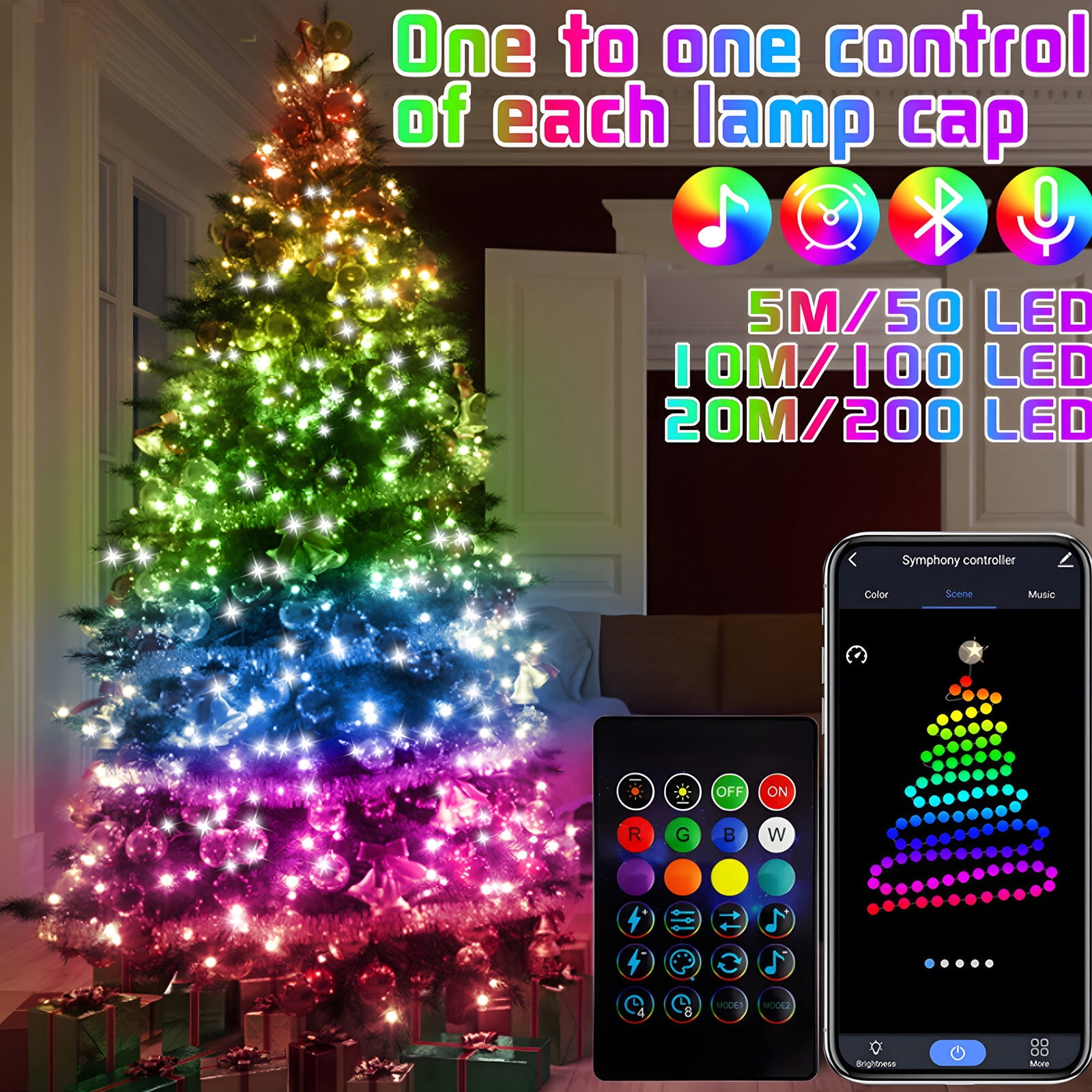 Click here for Amdohai Christmas Tree Rgb Lights Smart Bluetooth... prices