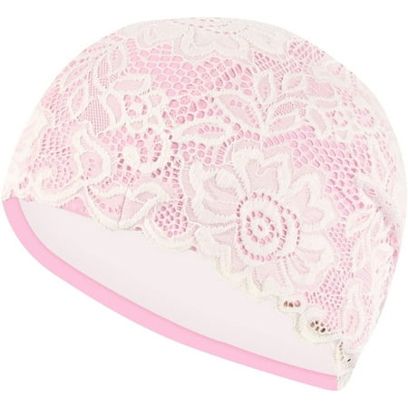 Women Swimming Cap Bathing Swiming Hat Lace Flower Waterproof PU ...