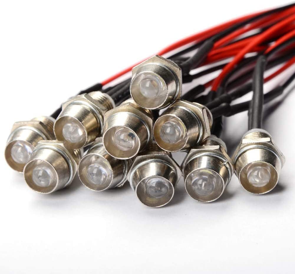 LINLIN LED Indicator Light Bulbs, 10 Pcs 12v LED Warning Light ...