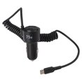 75W Fast Car Charger with Built-in Spring USB-C Cable, PD 45W & for QC3 ...