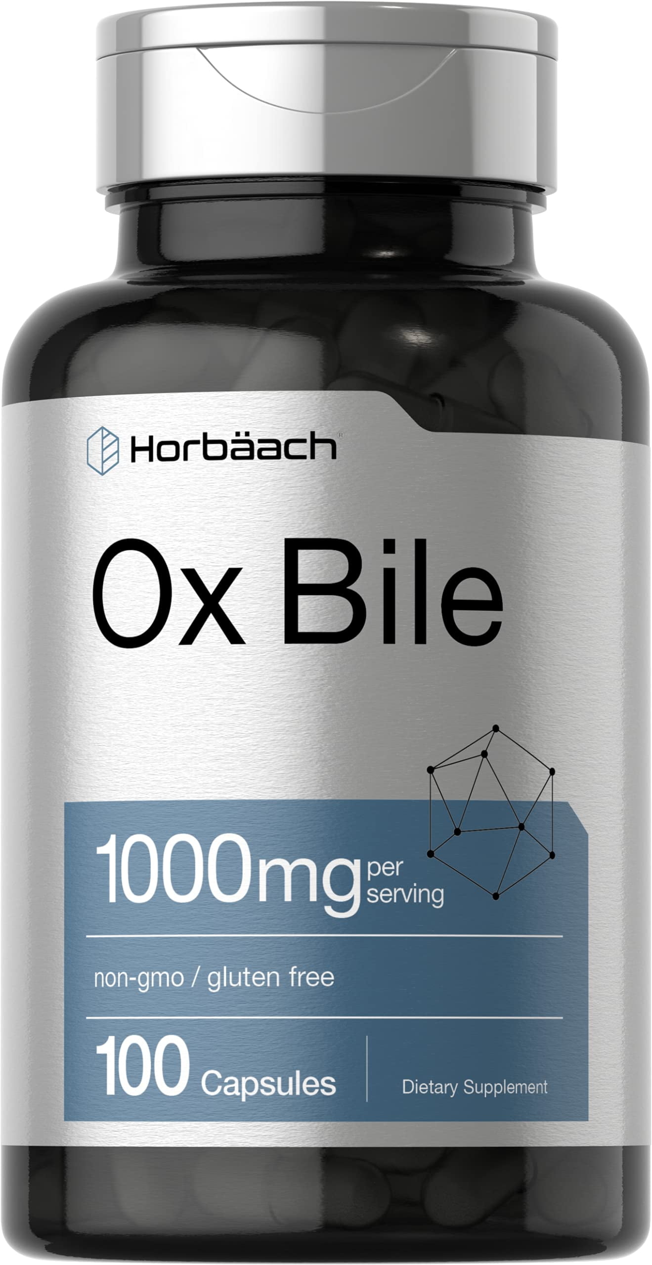 Suplemento Horbäach Ox Bile 1000 mg 100 cápsulas | Bodega Aurrera en línea