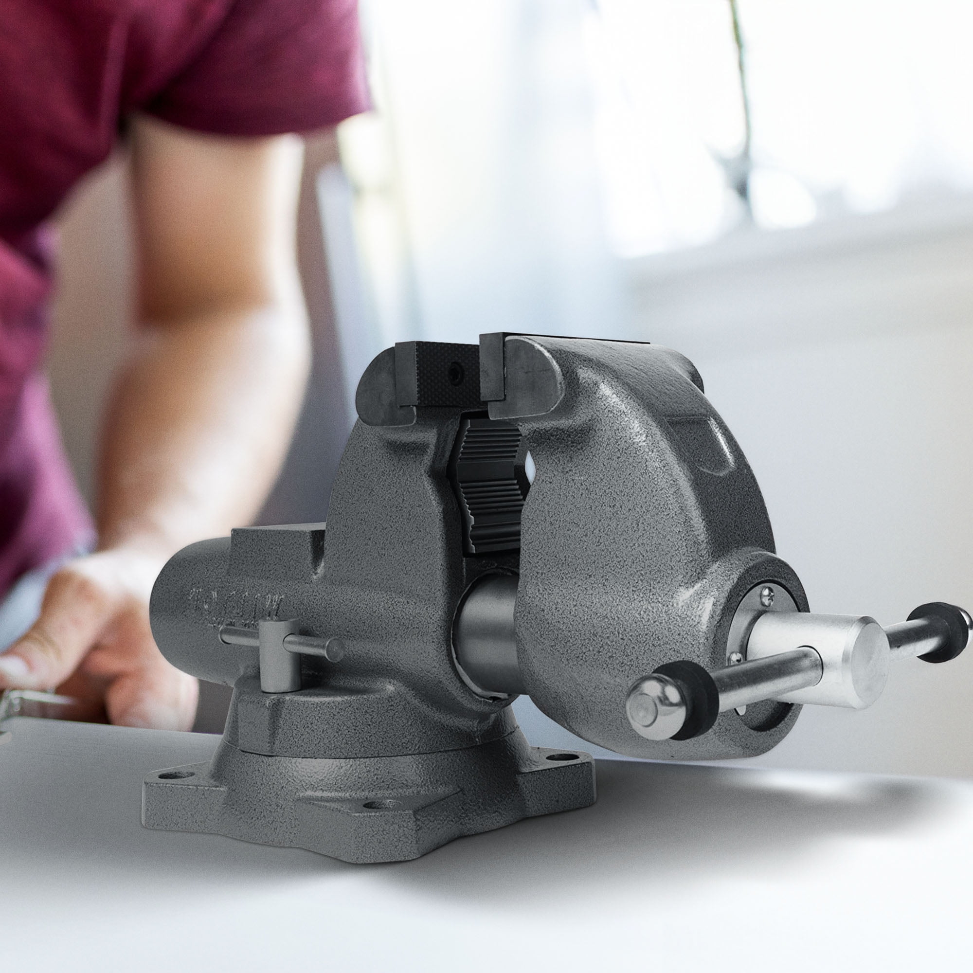 Wilton Tools 28826 Heavy Duty Cast Iron 4.5 Inch Combo Pipe and Bench Vise Gray Walmart