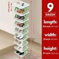 6/9 Tier Narrow Shoe Rack, Small Vertical Shoe Stand, Space Saving DIY ...