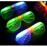 Toner Depot 7 in LED Light Up Party Glasses with Batteries, 12 Pieces ...