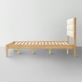 Spruce & Spring Upholstered Solid Wood Platform Bed Frame with ...