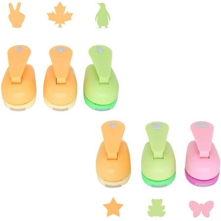 6Pcs 5/8" Craft Scrapbook Paper Puncher Set, Hole Puncher Spring-Action ...