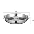 9-inch Round Stainless Steel Dinner Plates, 6-piece set - Walmart.com