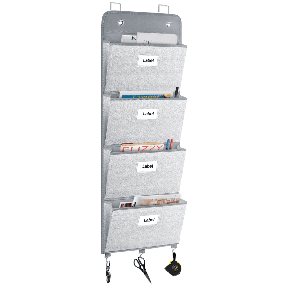 coastal rose Over The Door File Organizer, 4 Pockets Mail Organizer ...