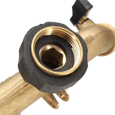 3/4'' SOLID BRASS 4 WAY ADAPTOR - GARDEN TAP MULTI HOSE CONNECTOR ...