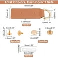 6 Sets Metal Side Bag Buckle 3 Colors Leather Purse Suspension Clasp ...