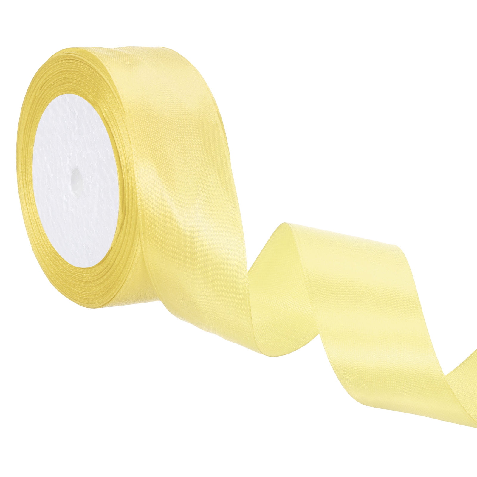 Click here for Unique Bargains 24 Yards Light Yellow Satin Ribbon... prices