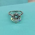 2 Ct Round Cut Simulated Diamond Women Engagement Ring 14K White Gold ...