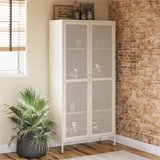 Novogratz Channing Tall 2-Door Storage Cabinet-Mesh Metal Locker ...