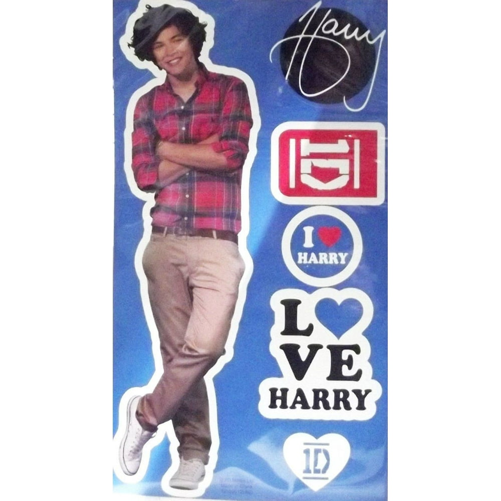 One Direction 1D Peel and Stick Reusable Wall Decal Stickers - Harry ...