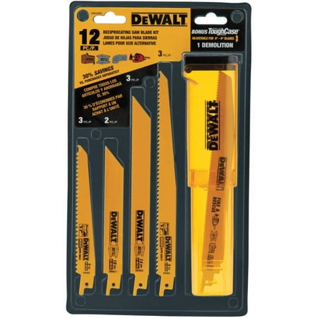 DEWALT DW4892 Reciprocating Saw Blade Set with Case, 12-Piece | Walmart ...